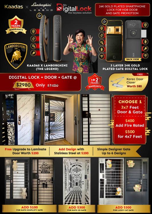 [Bundle] Lambo+24K+Gate+Main Door $2980 !! HP 87683316 Travis ...
